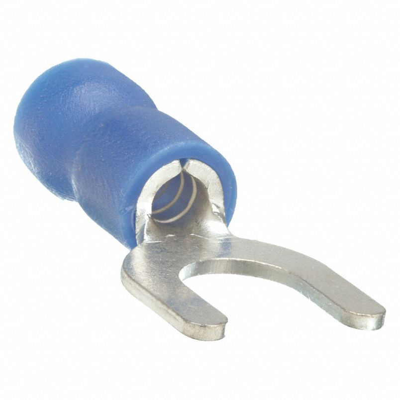 Fork Terminal,Blue,16-14 AWG | Ernest F Mariani Co.
