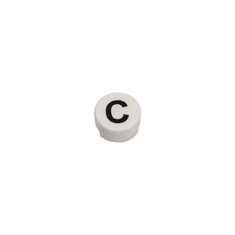 C CAP WHITE CAP BLACK LETTER | Ernest F Mariani Co.